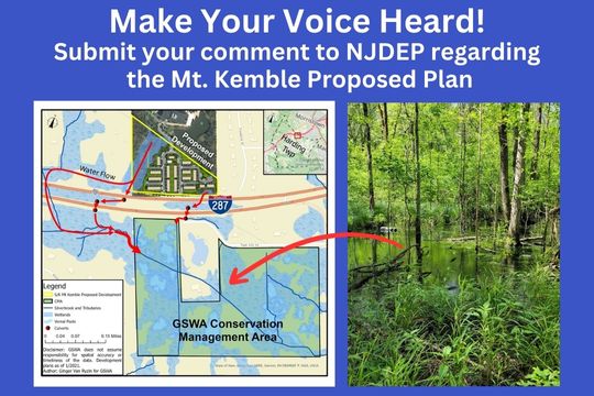 MAKE YOUR VOICE HEARD! Submit your comment re: Mt. Kemble plan - GSWA