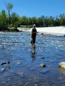 Sandra LaVigne collecting WQ Samples at Dundee Dam - GSWA